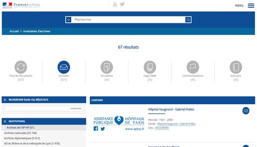 67 resultats - Archives AP-HP